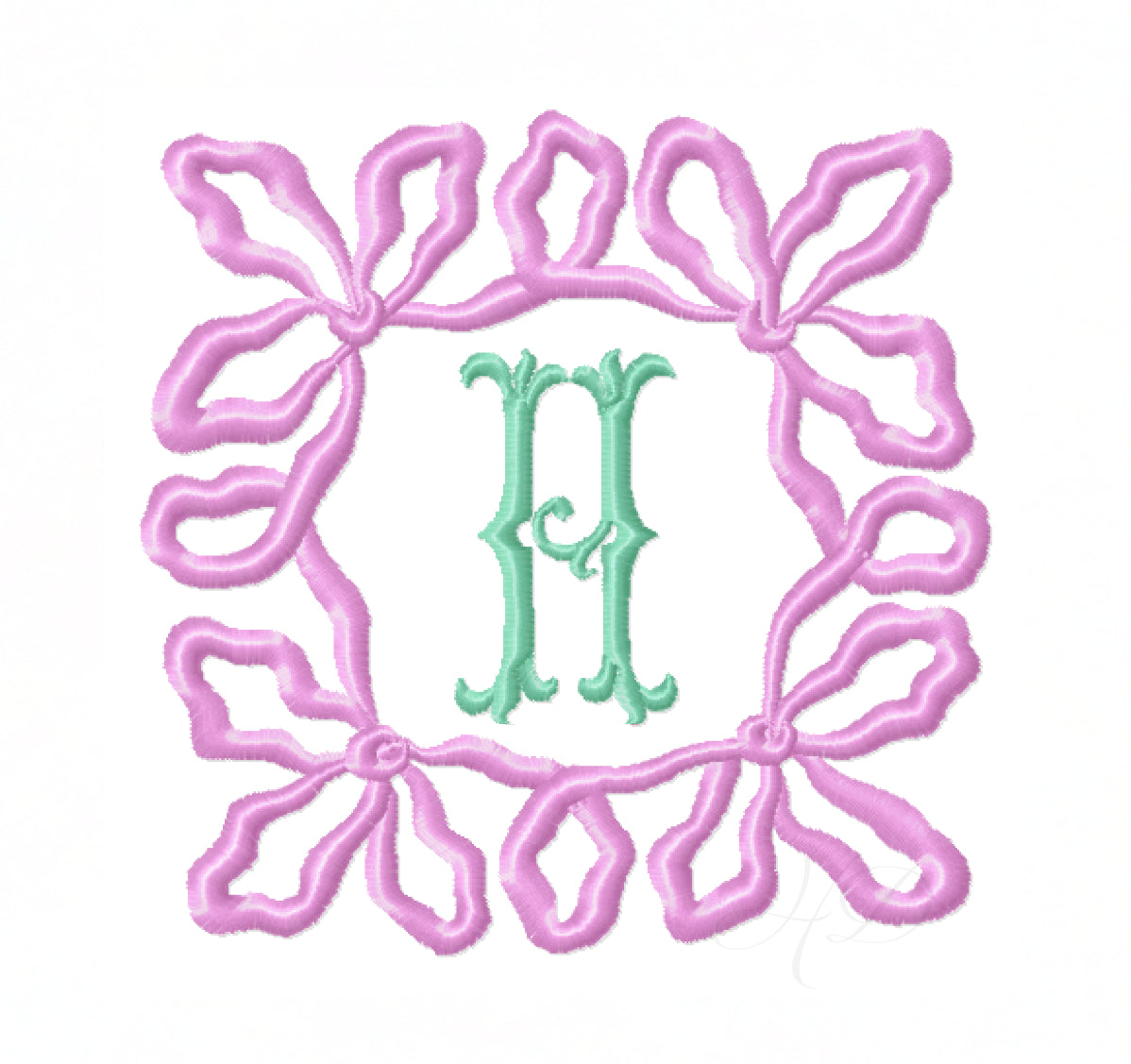 Ribbon Square Frame Embroidery Design – HERRINGTON DESIGN