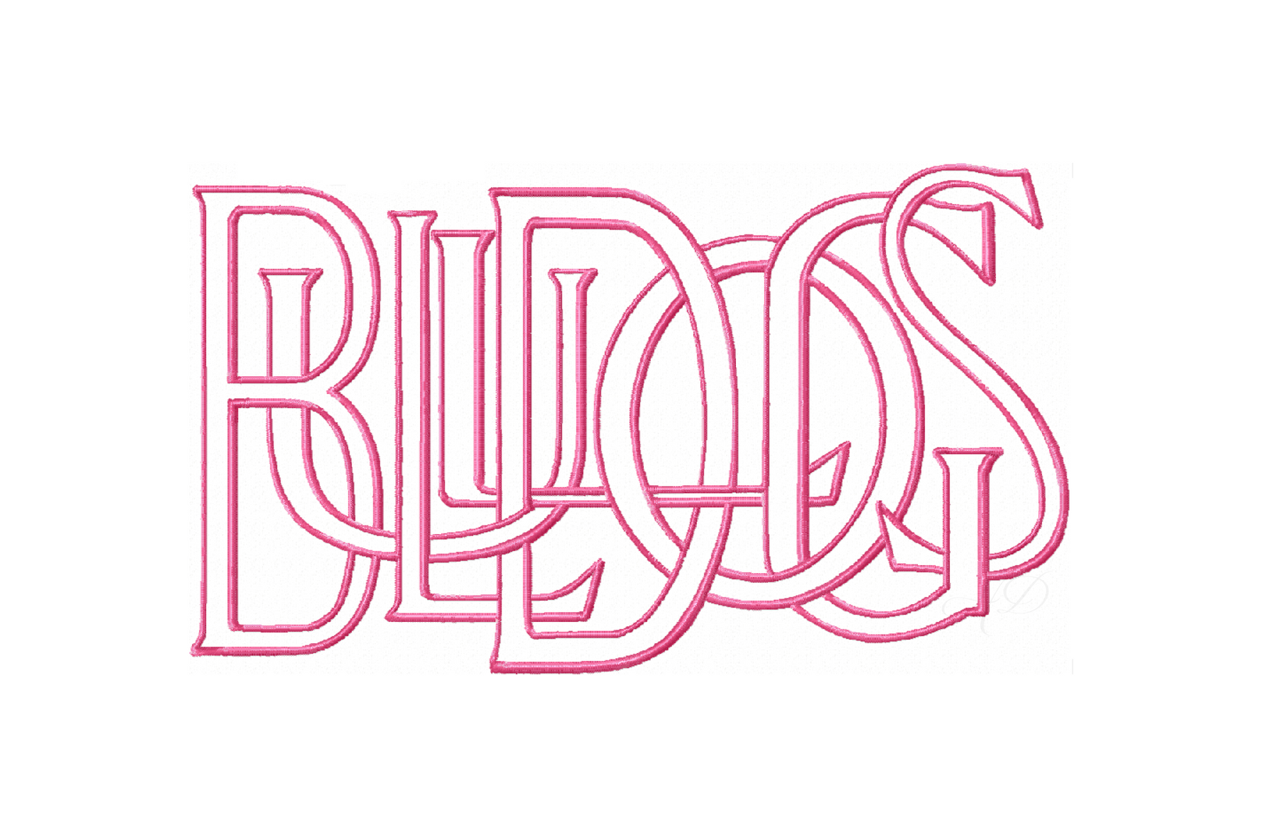 Bulldogs Embroidery Font LayeredType Outline Design – HERRINGTON DESIGN