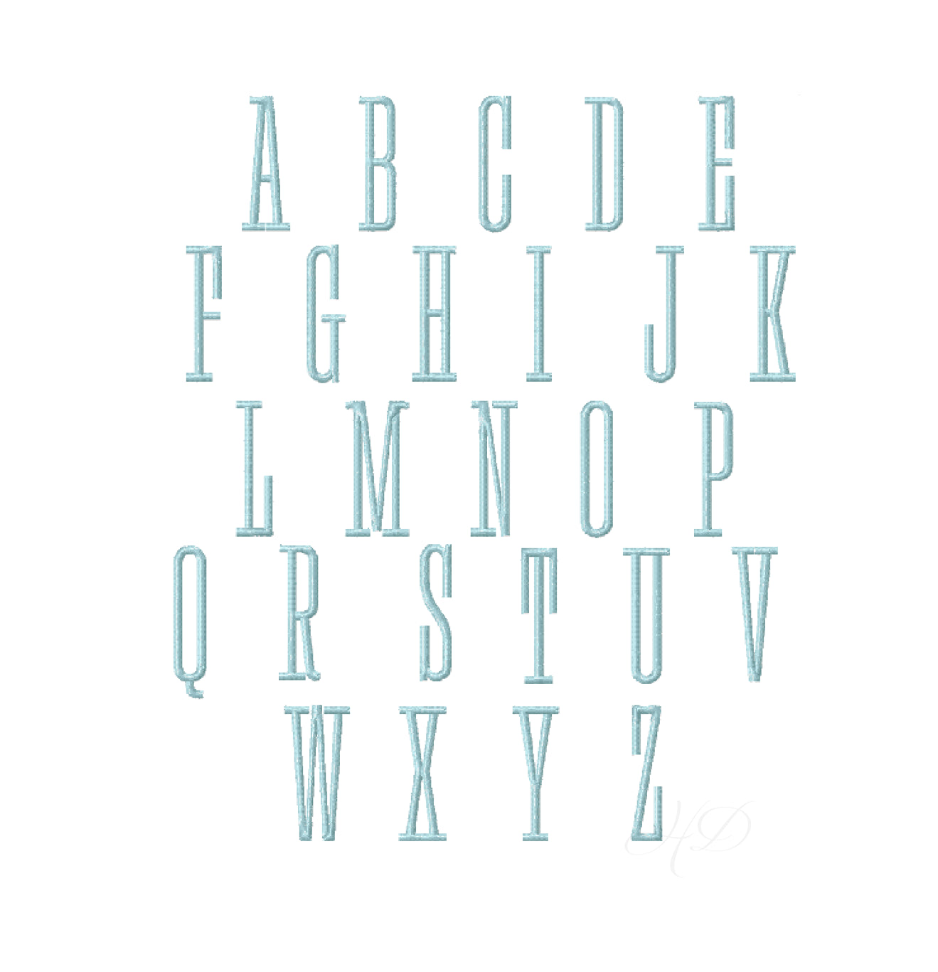 Ashton Satin Fishtail Bold Embroidery Font – HERRINGTON DESIGN
