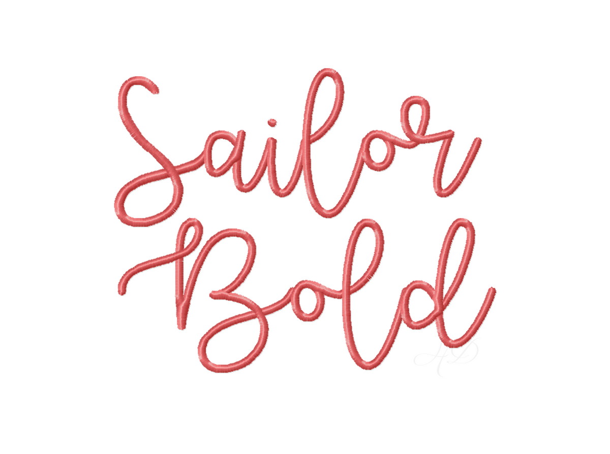 Sailor Lee Bold Embroidery Font Package 4x4 Hoop – HERRINGTON DESIGN