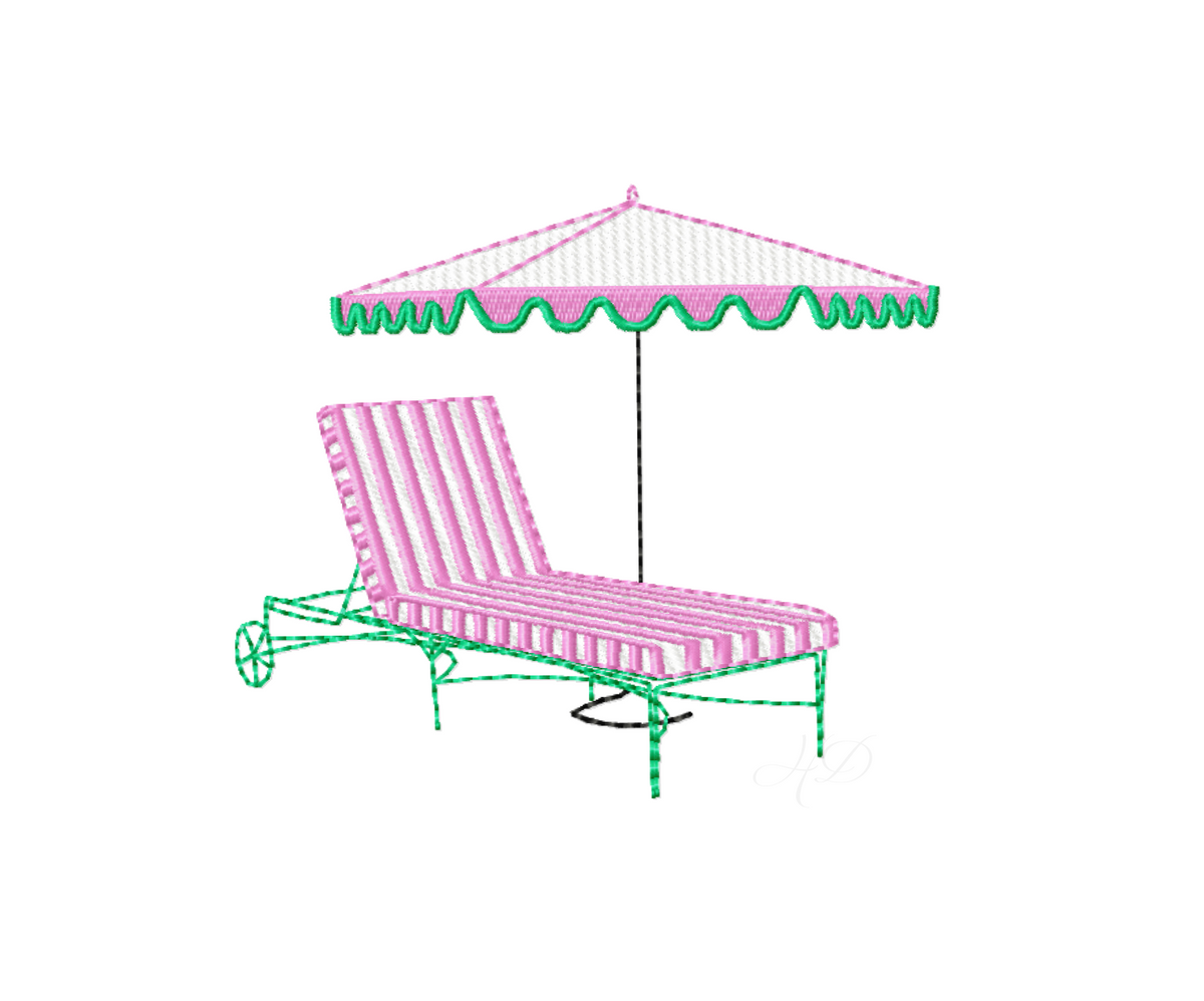 Cabana Stripe Pool Monogram Embroidery Design – HERRINGTON DESIGN