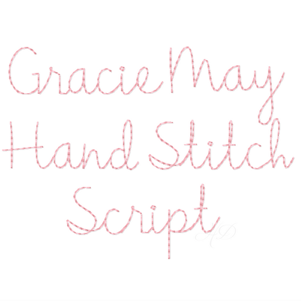 thick script embroidery font