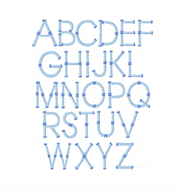 Bamboo Fill Small Embroidery Font – HERRINGTON DESIGN
