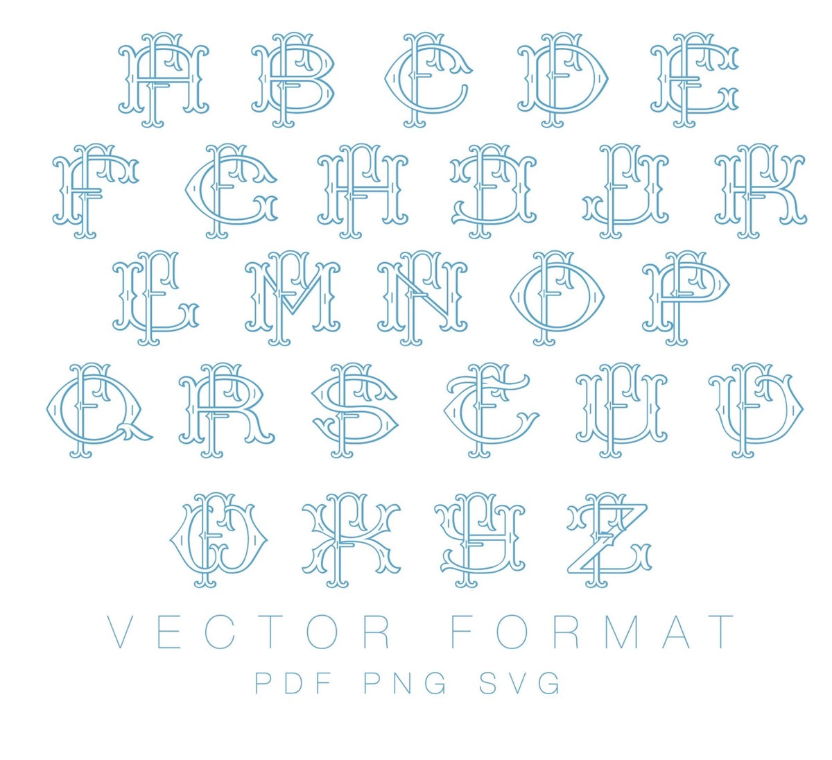 Two Type Fishtail F PDF PNG SVG Vector Outline Font – HERRINGTON DESIGN