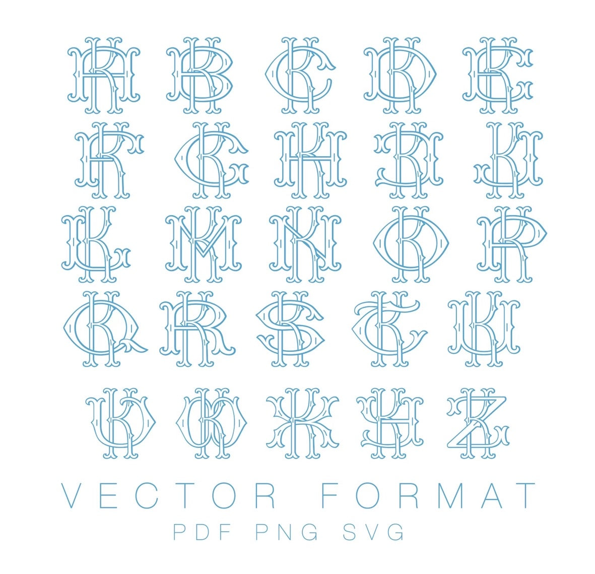 Two Type Fishtail K PDF PNG SVG Vector Outline Font – HERRINGTON DESIGN