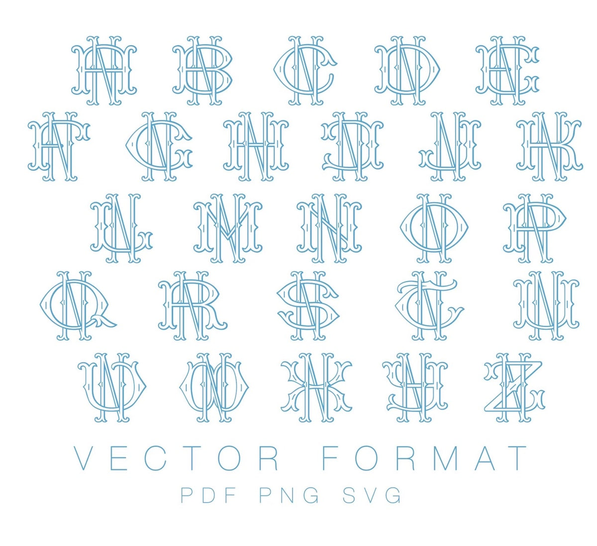 Two Type Fishtail N PDF PNG SVG Vector Outline Font – HERRINGTON DESIGN