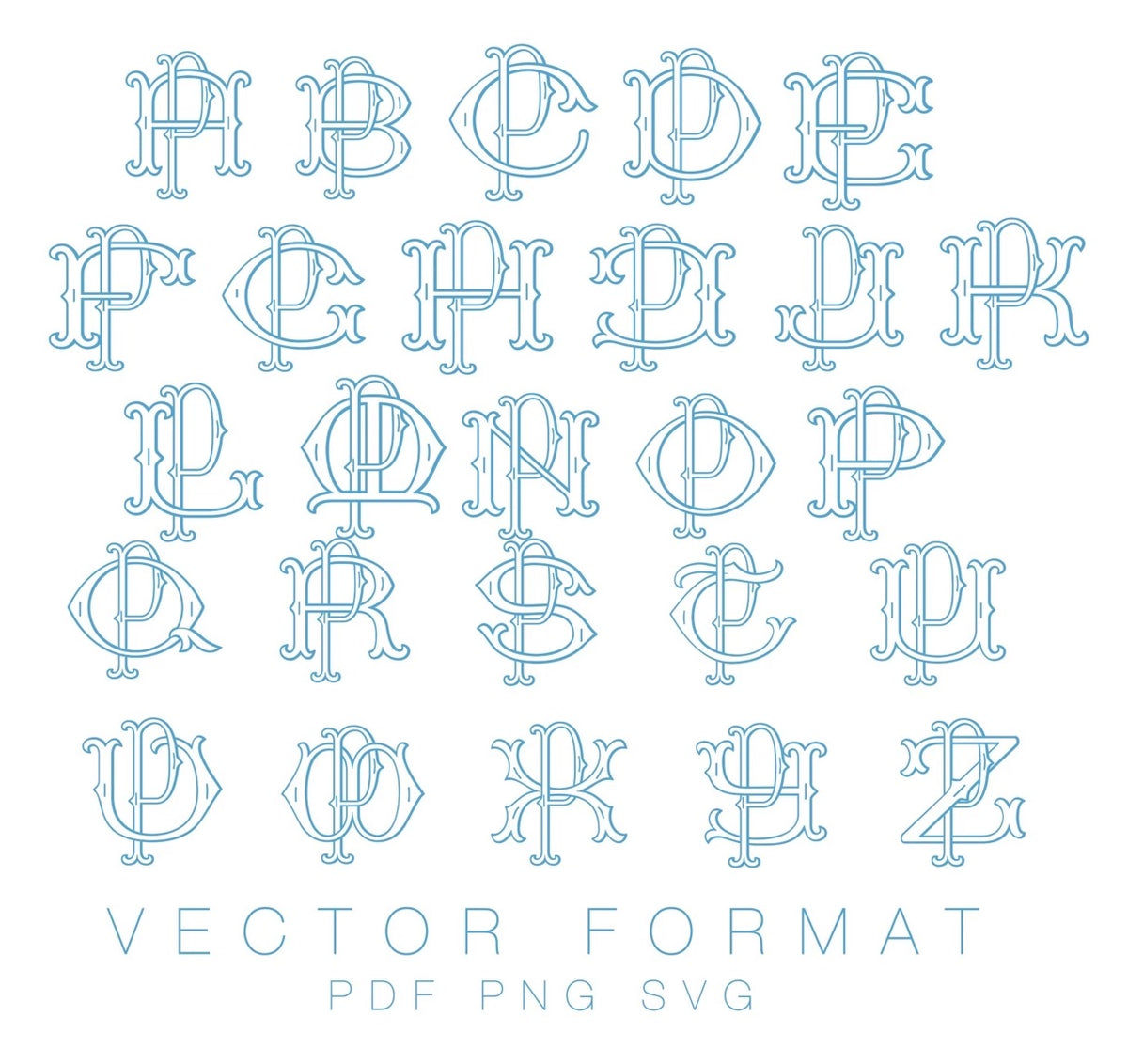 Two Type Fishtail P PDF PNG SVG Vector Outline Font – HERRINGTON DESIGN