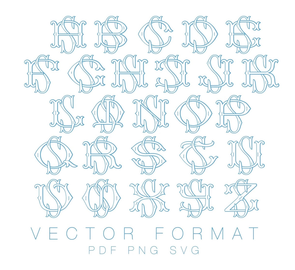 Two Type Fishtail S PDF PNG SVG Vector Outline Font – HERRINGTON DESIGN