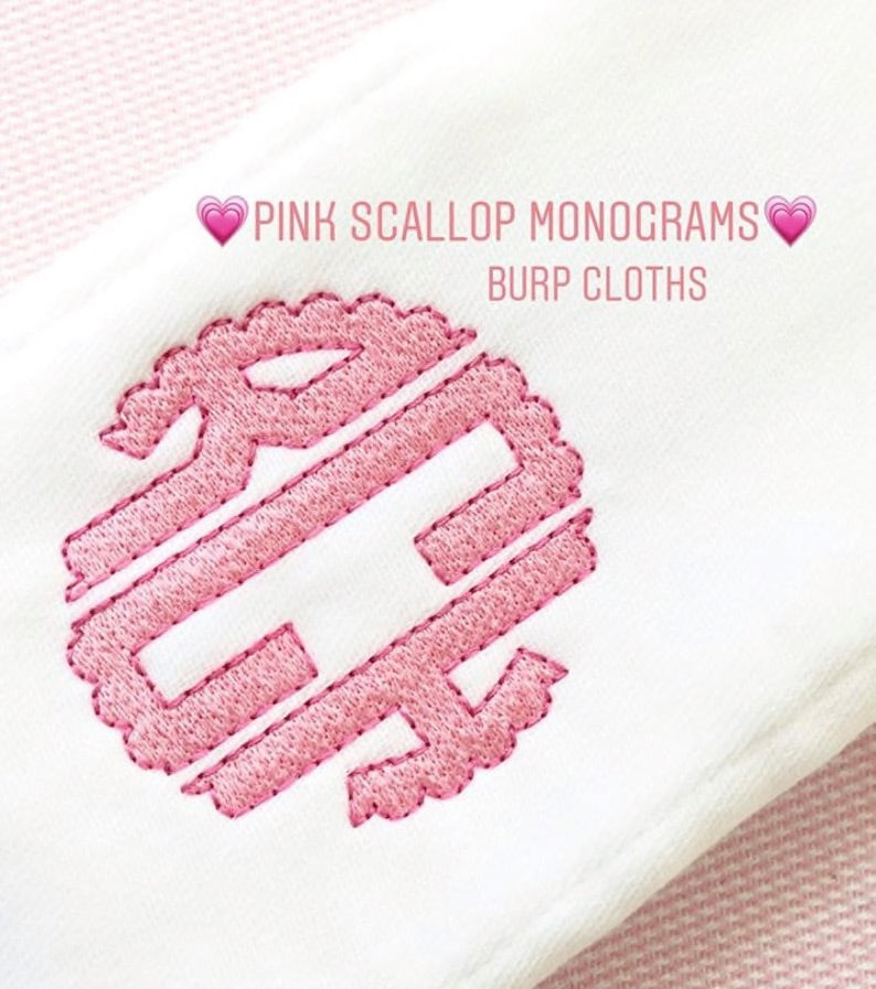 3" 4X4 Scalloped Circle Monogram Fill Font – HERRINGTON DESIGN