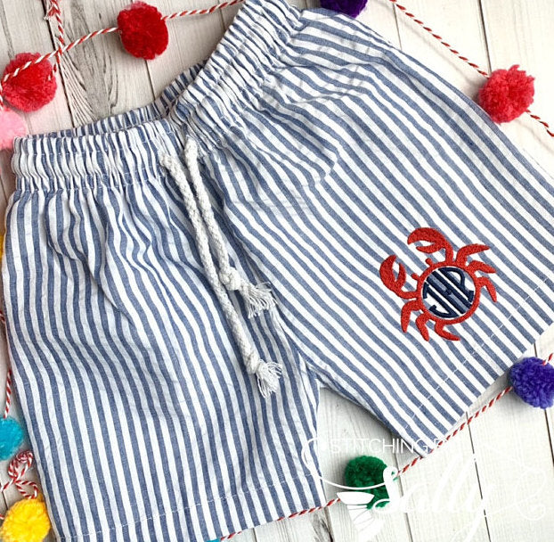 Preppy Circle Crab Fill Embroidery Design – HERRINGTON DESIGN