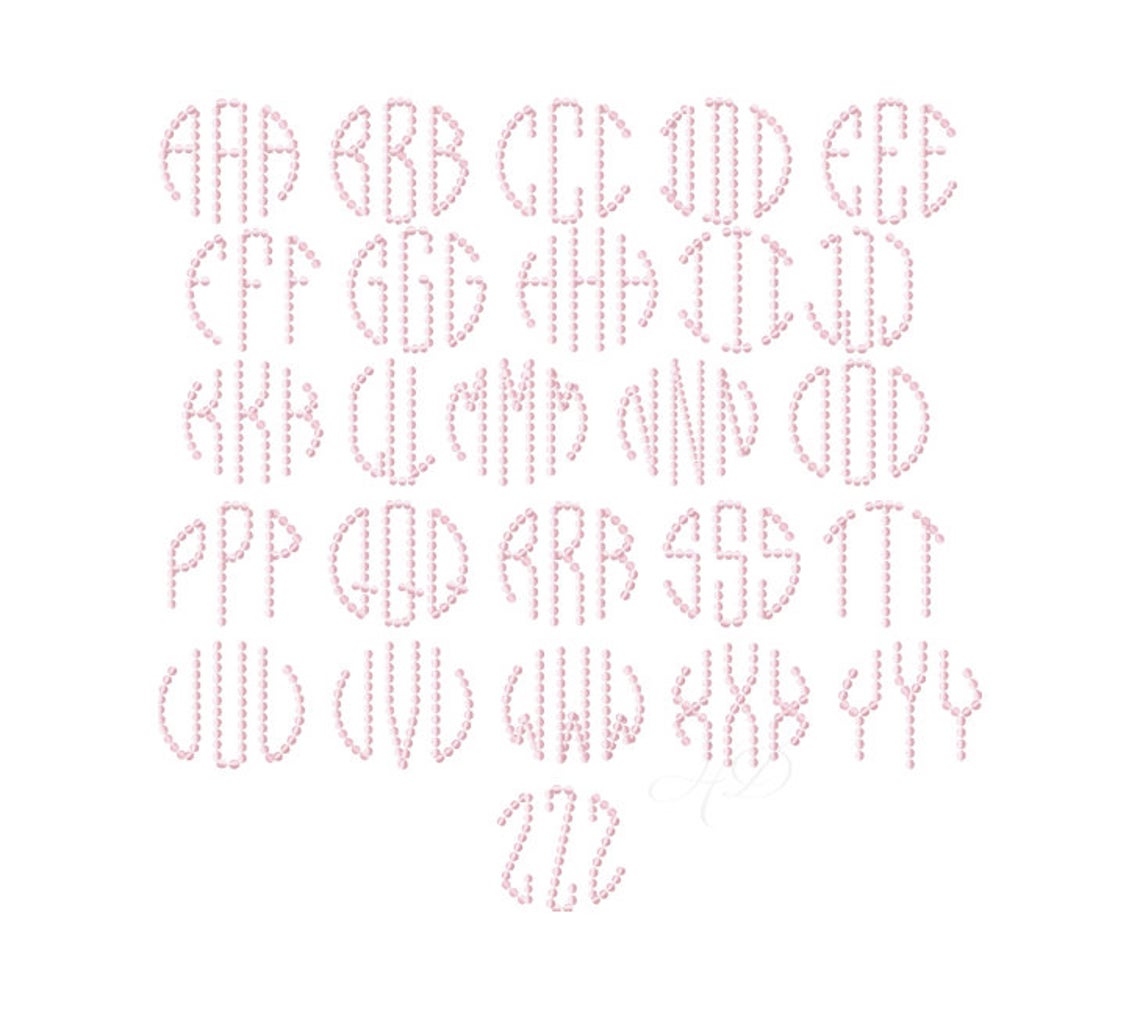 Circle Dot Mastercircle Monogram Embroidery Font – HERRINGTON DESIGN