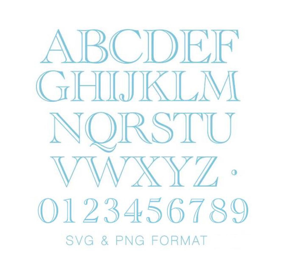 Ryan Open PNG & SVG Cricut Monogram Font – HERRINGTON DESIGN