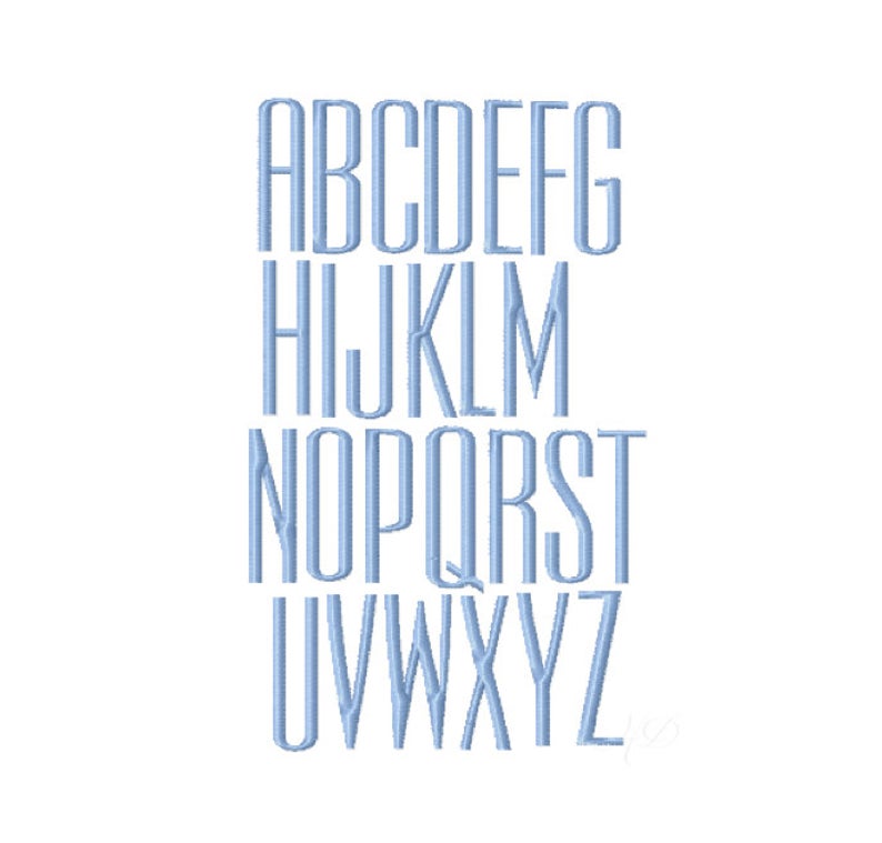 3" Sam Type Satin Stitch Embroidery Font – HERRINGTON DESIGN