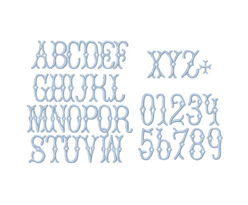 Avery Satin Fishtail Embroidery Font Package – HERRINGTON DESIGN