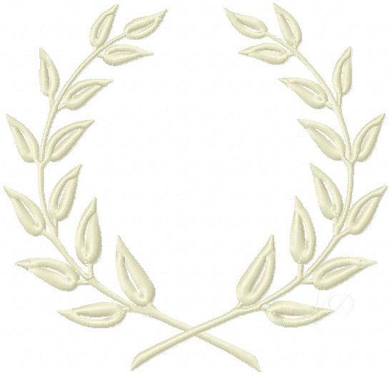 Satin Laurel Wreath Embroidery Design – HERRINGTON DESIGN