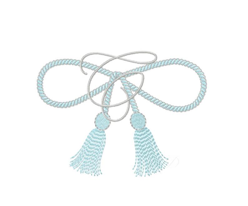 Tassel Rope Bow Embroidery Design – HERRINGTON DESIGN