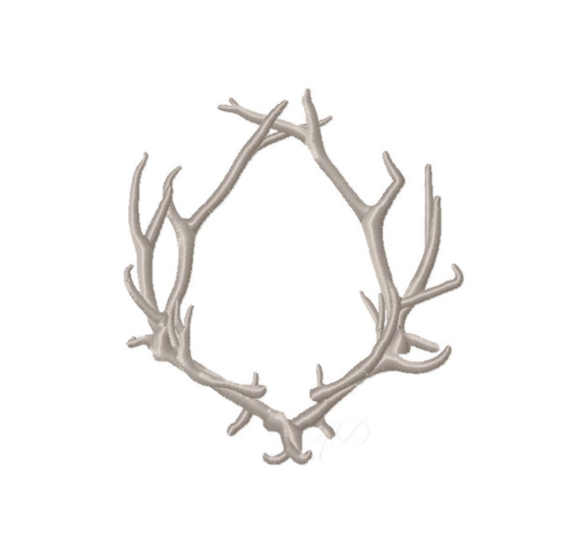 Antler Laurel Wreath Embroidery Design – HERRINGTON DESIGN