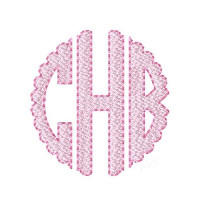 Scalloped Circle Monogram Fill Font – HERRINGTON DESIGN