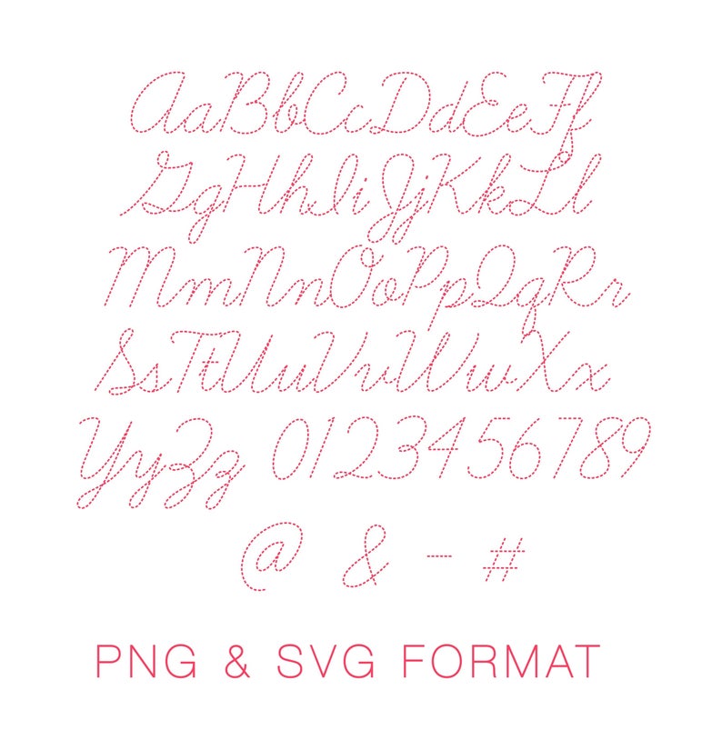 Allison Dashed Monogram PNG PDF SVG EPS Monogram Font – HERRINGTON DESIGN