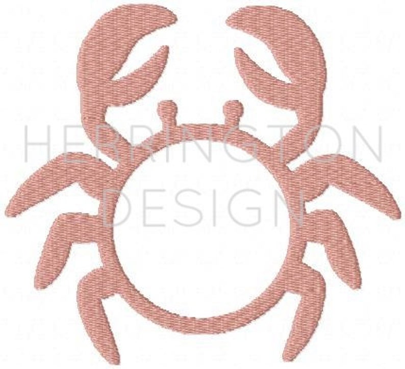 Preppy Circle Crab Fill Embroidery Design – HERRINGTON DESIGN