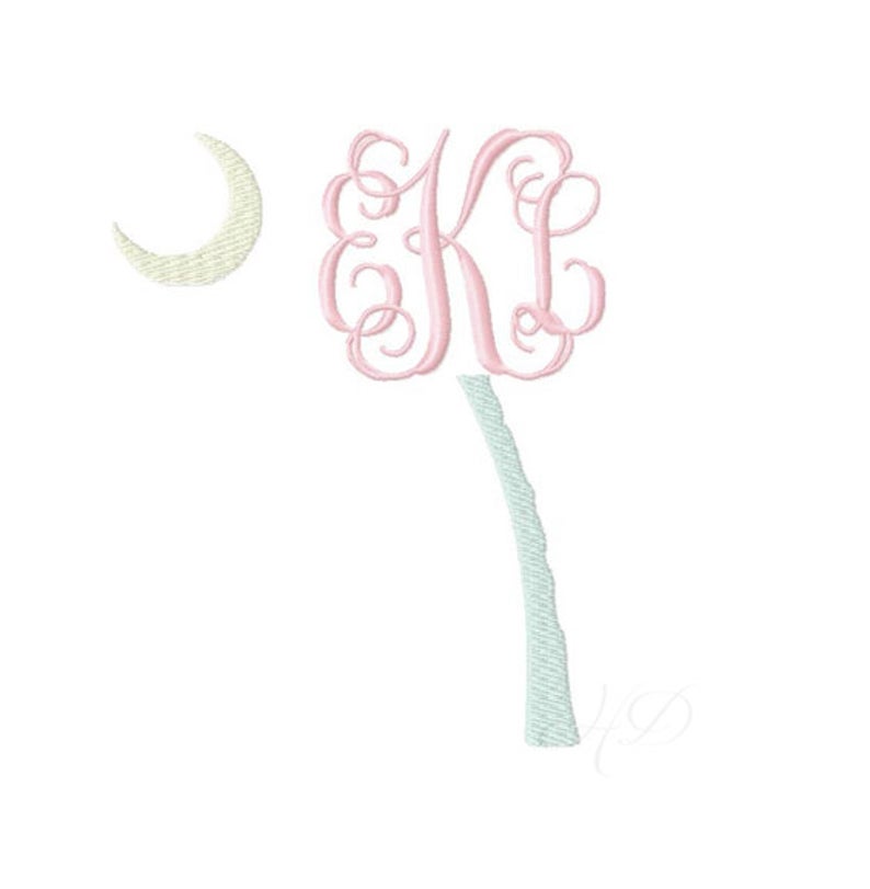 Monogram Palm Tree Carolina Sunset Beach Embroidery Design – HERRINGTON ...