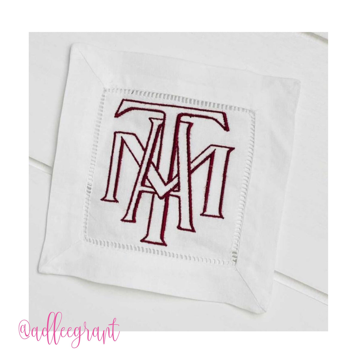 ATM A&M Embroidery Font LayeredType Outline Font – HERRINGTON DESIGN