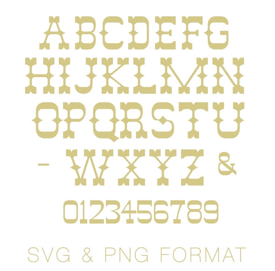 Western Johnny Font PNG SVG – HERRINGTON DESIGN