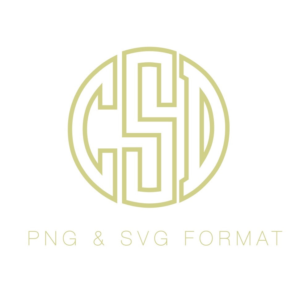 Open Circle PNG SVG Monogram Font – HERRINGTON DESIGN