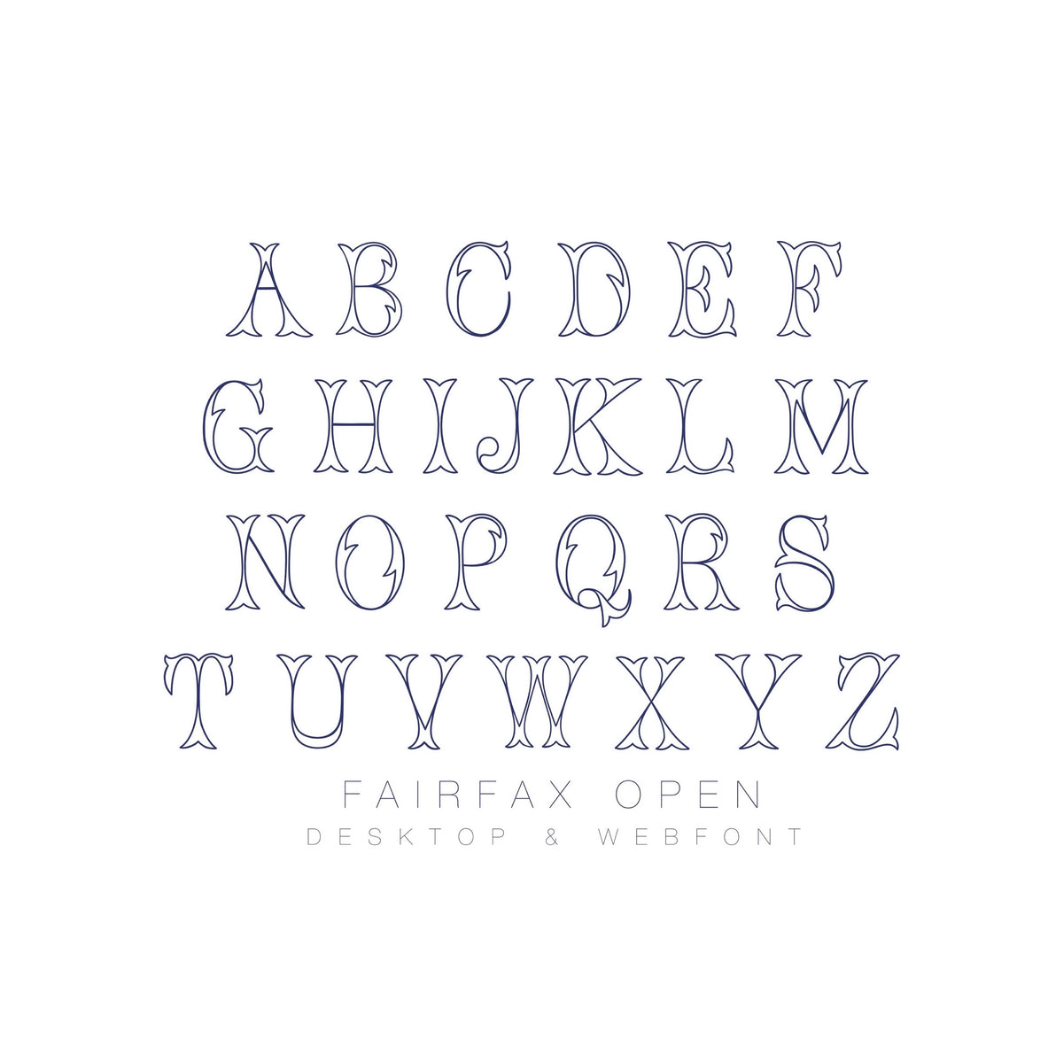 Fairfax Open Monogram Font – HERRINGTON DESIGN