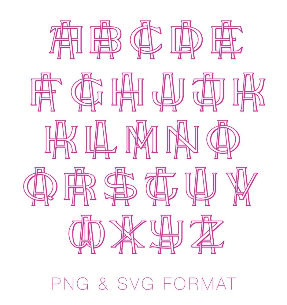PNG SVG Two Type Outline A Font – HERRINGTON DESIGN