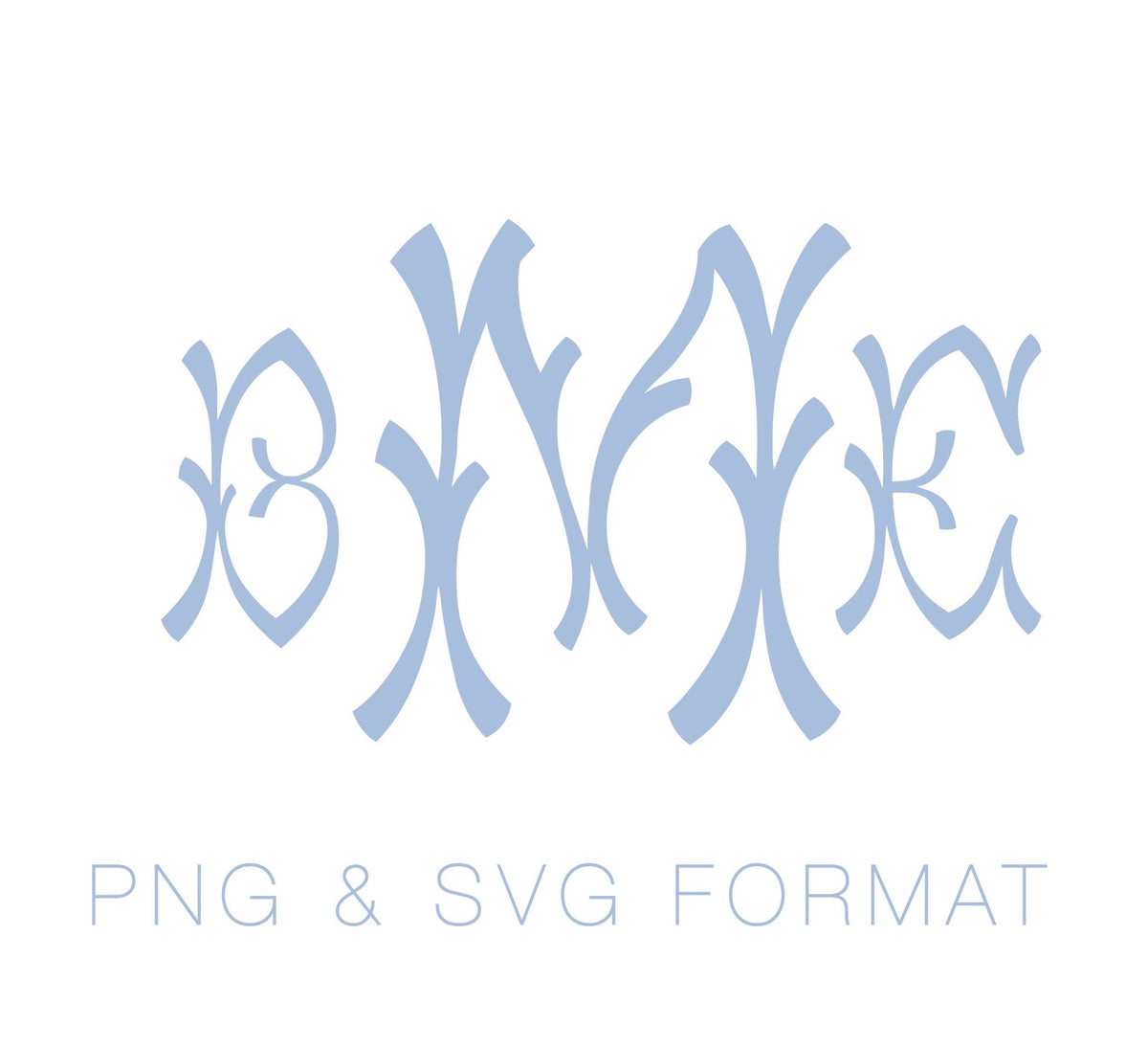 Bamboo Monogram PNG PDF EPS & SVG Monogram Font – HERRINGTON DESIGN