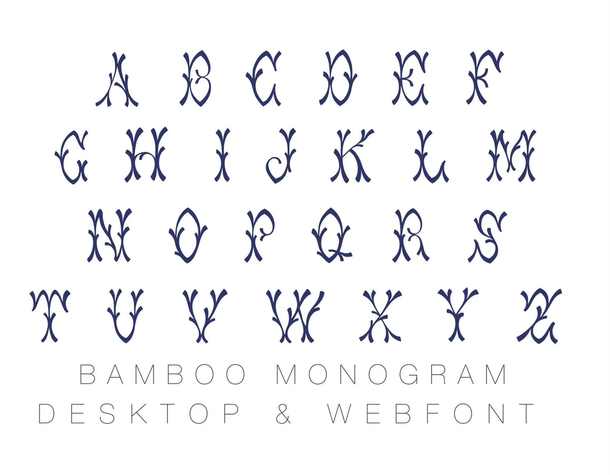 Bamboo Fill Monogram Font – HERRINGTON DESIGN