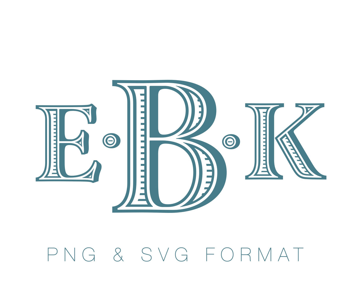 Ryan Ribbed Monogram PNG SVG Monogram Font – HERRINGTON DESIGN